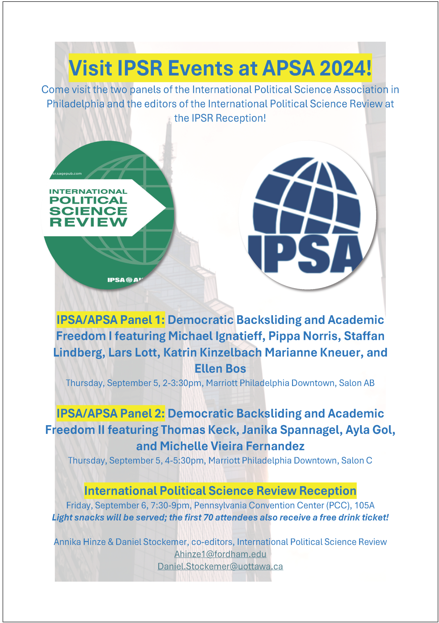 IPSA at the 2024 APSA Annual Meeting in Philadelphia | IPSA